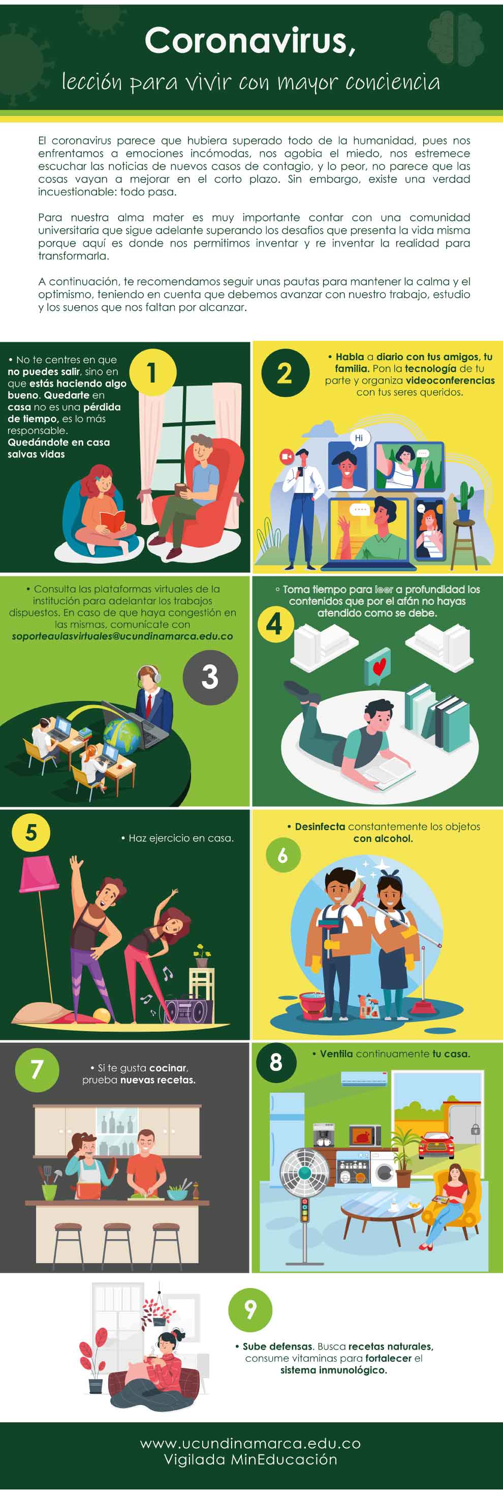 Coronavirus, lección para vivir con mayor cociencia